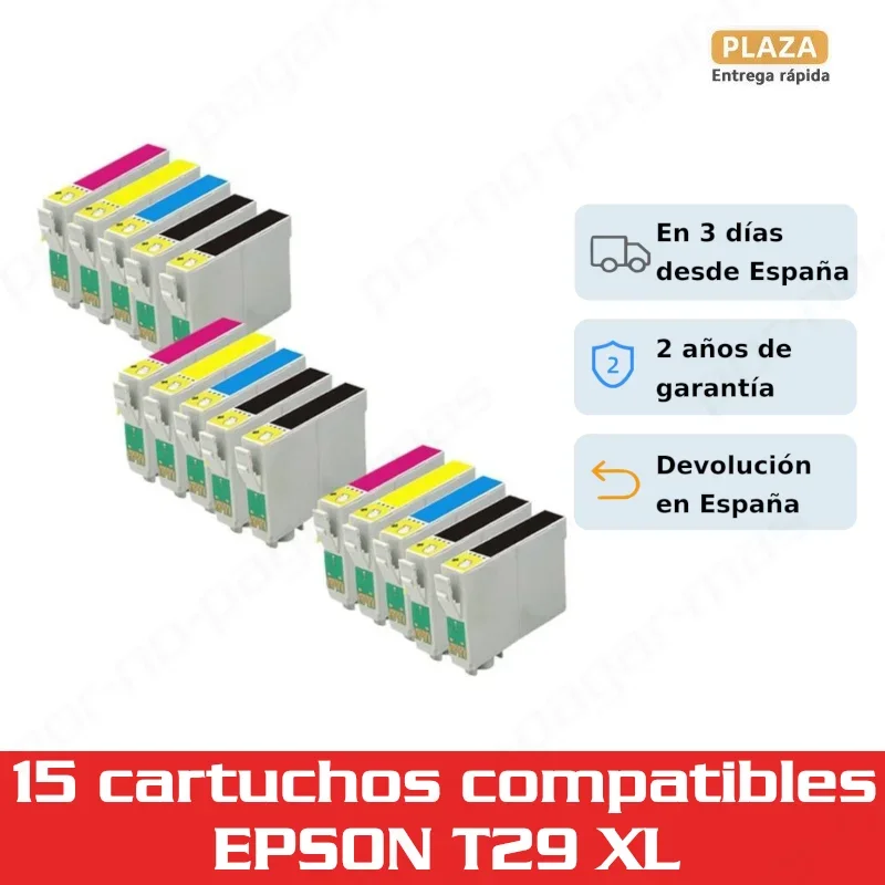 15-Cartuchos-de-Tinta-Compatibles-para-impresora-29XL-T29-EPSON ...