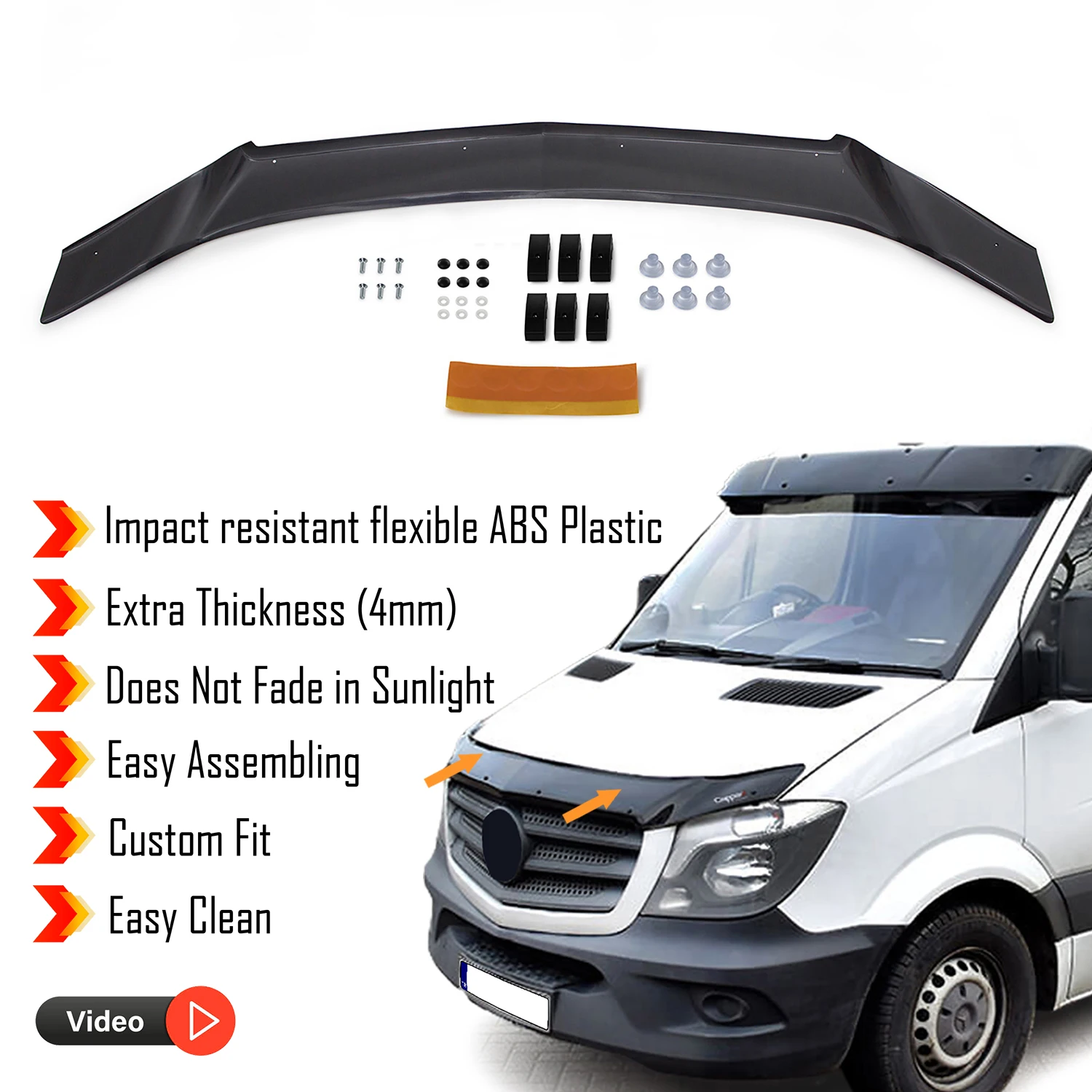 Hood-Deflector-Guard-for-Mercedes-Sprinter-W906-2014-2018-Bug-Shield ...