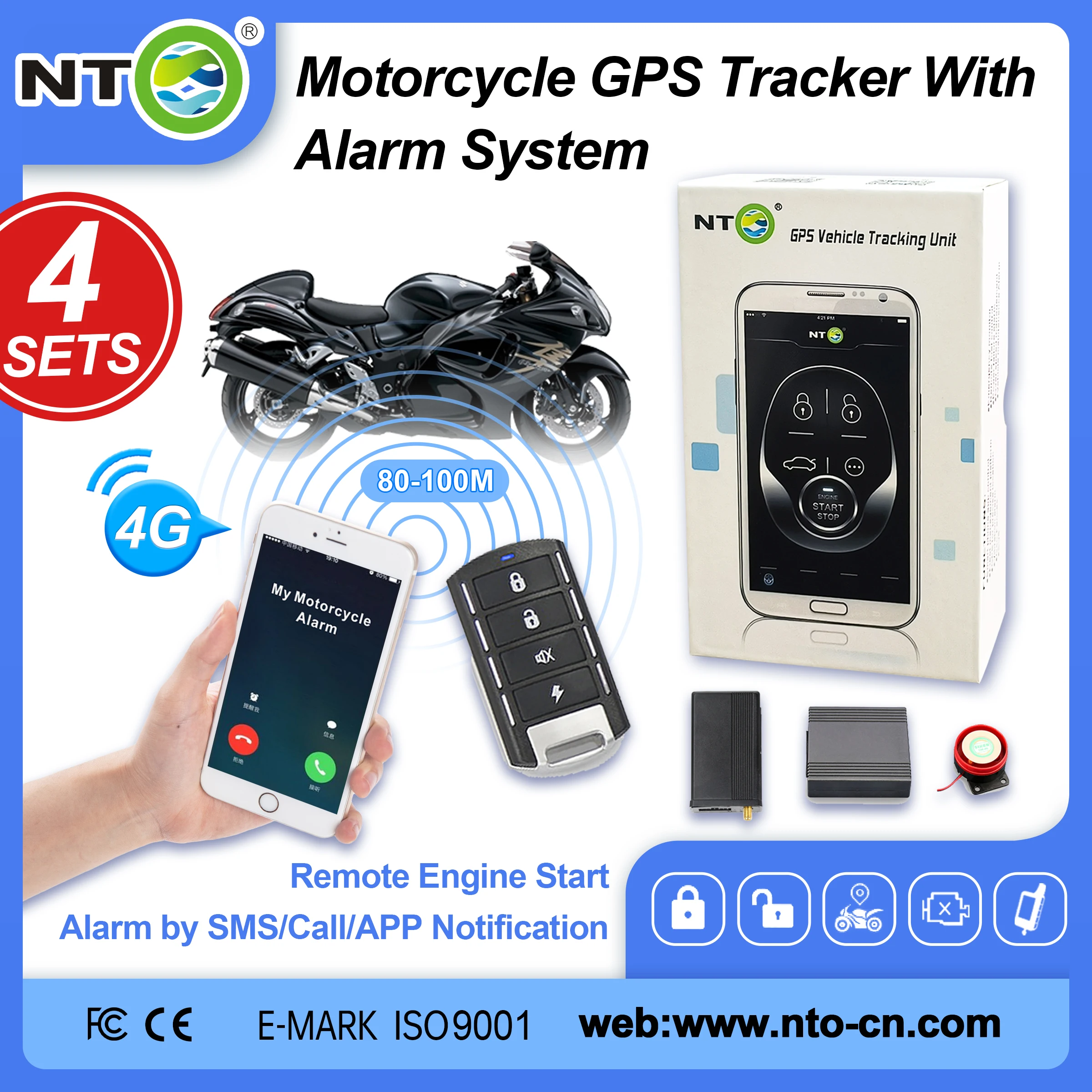 4-SETS-NTO-4G-Gps-Tracker-Key-Remote-Starter-Motorcycle-Anti-Theft ...