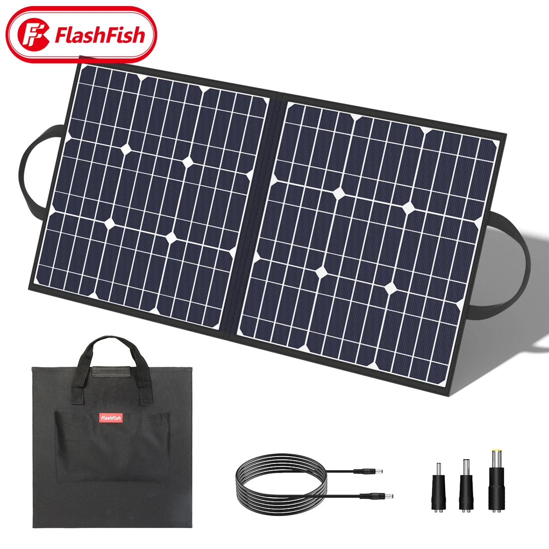 Portable Solar Panel 18v 50w Solar Charger Foldable 5v Usb 18v Dc Solar ...