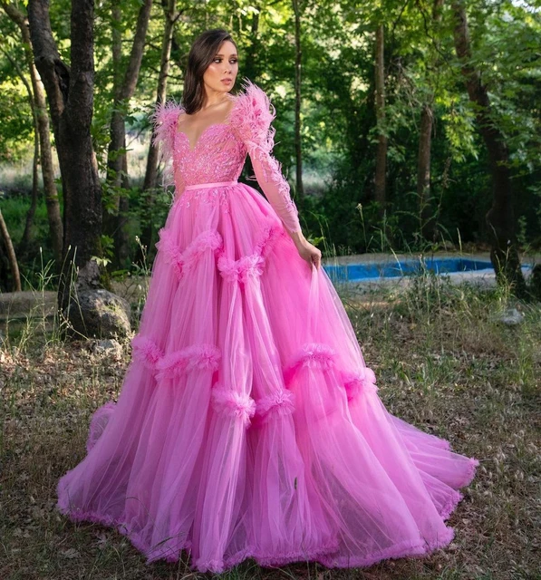 Flower Petal Prom Dress