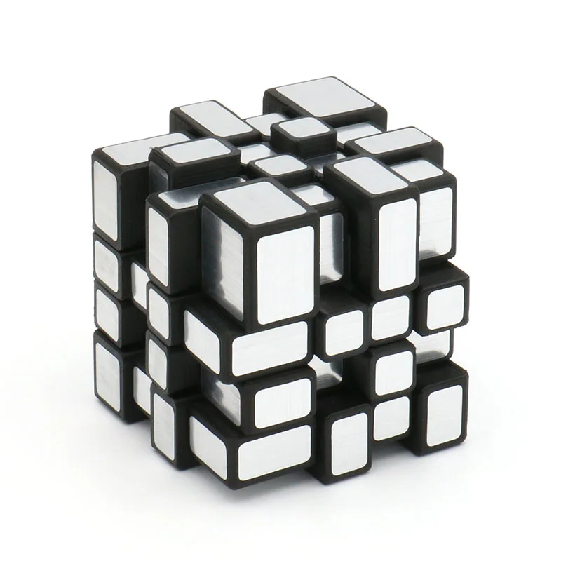 Cubo de espejo impreso en 3D, Cubo mágico negro y plateado ...