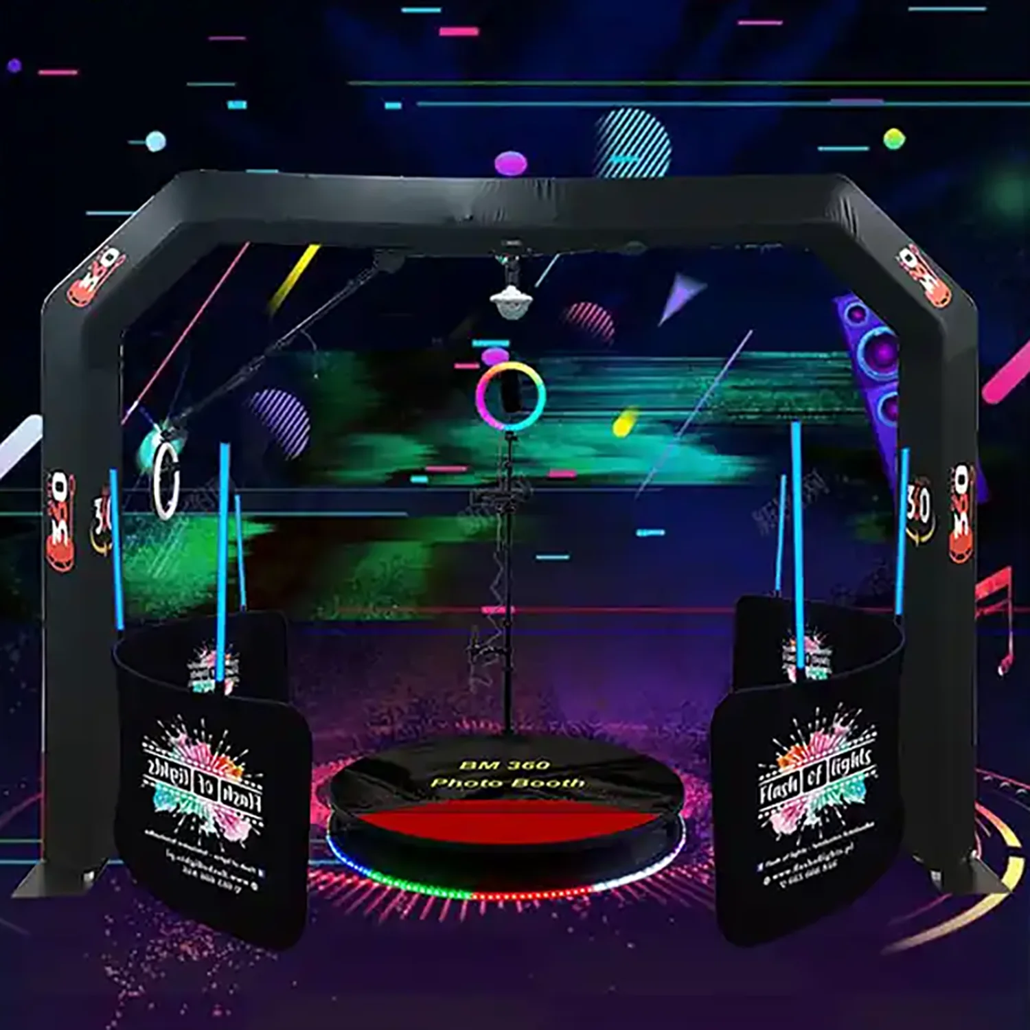 360 Photo Booth Selfie Overhead Video Booth Top Spinner Sky Arch With ...