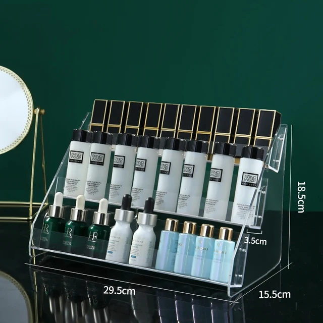 3/4/5Tier Acrylic Display Stand For Lipstick Lip Glaze Eye Shadow Tray ...