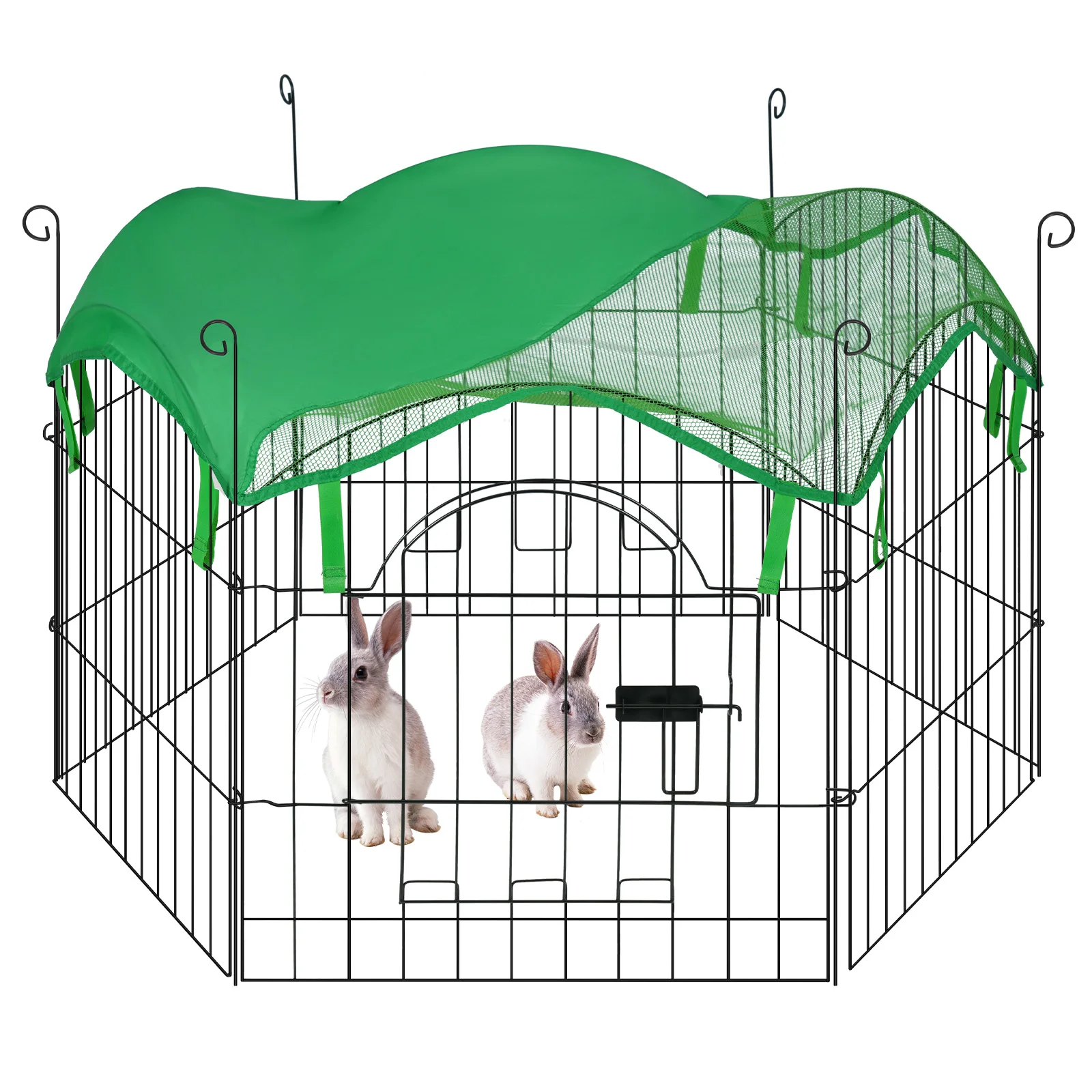 Pet-Home-House-Rabbit-Cage-Fence-Outdoor-Enclosure-with-Door-Sun ...