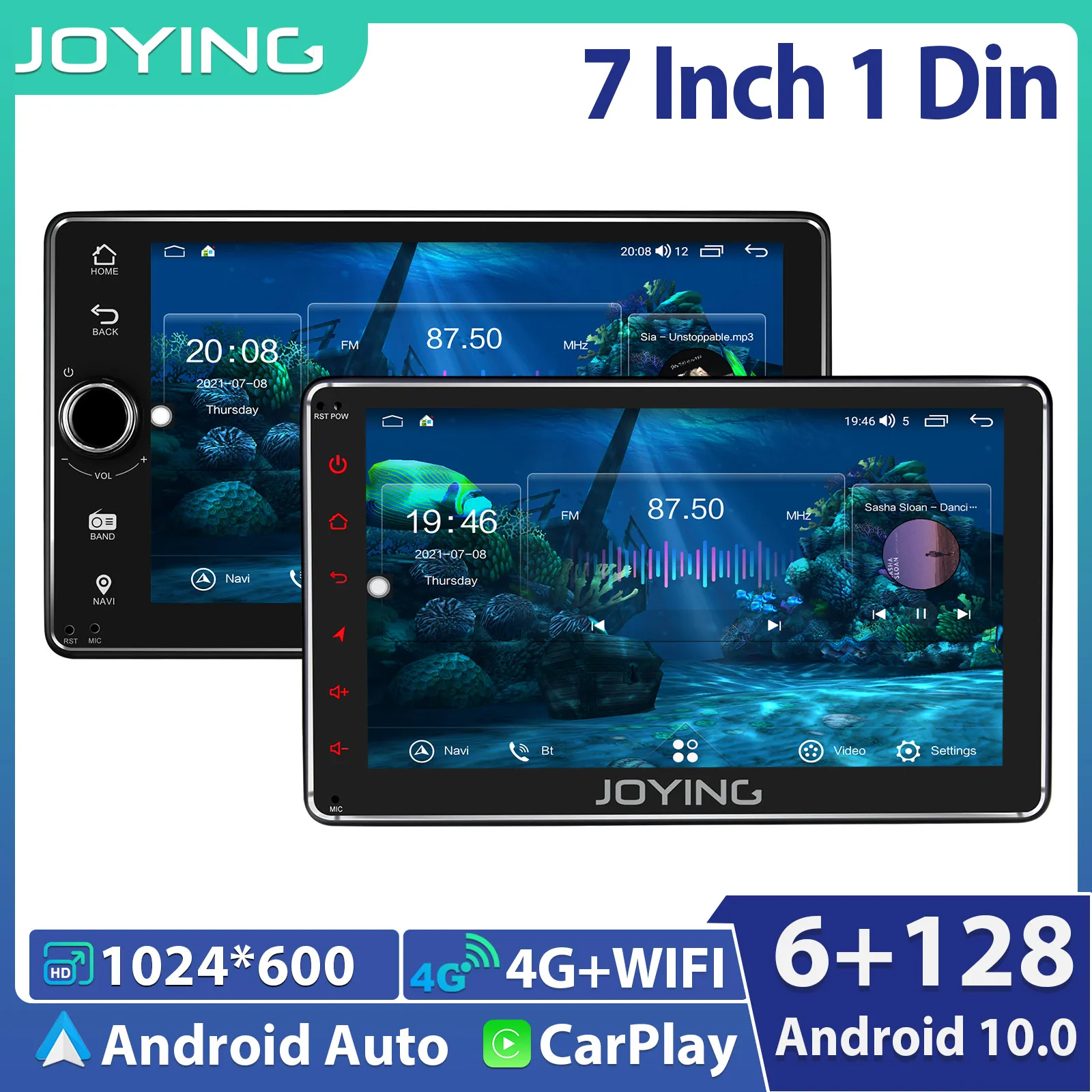 JOYING-7-inch-Autoradio-Single-1Din-Universal-Head-Unit-Car-Radios ...