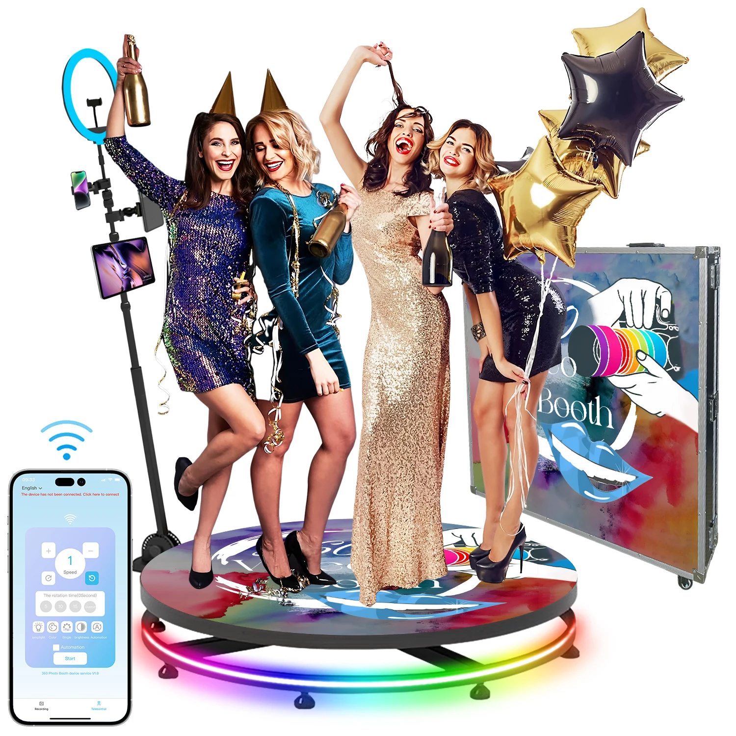 Rotating-Metal-Platform-360-Photo-Booth-Machine-Camera-Booth-Rotating ...