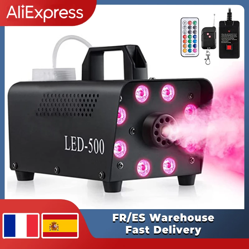 8-18-Leds-Disco-Colorful-Smoke-Machine-500W-RGB-Remote-Fogger-Ejector ...
