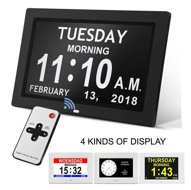 12-Alarms-Digital-LED-Calendar-Clock-with-Multi-Languages-to-display ...