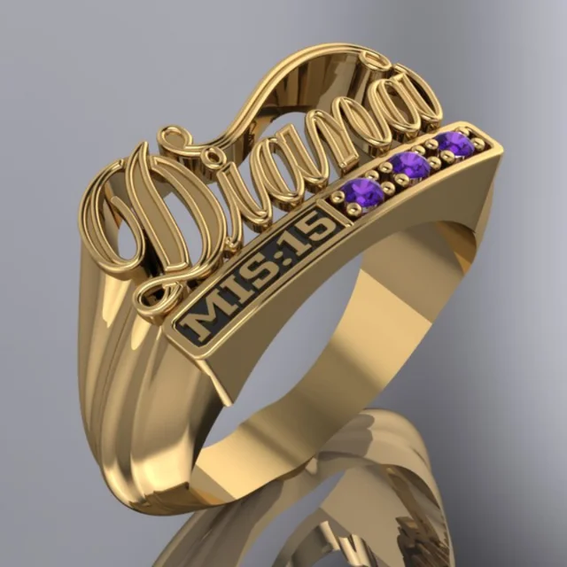 3d Gold Ring With Name