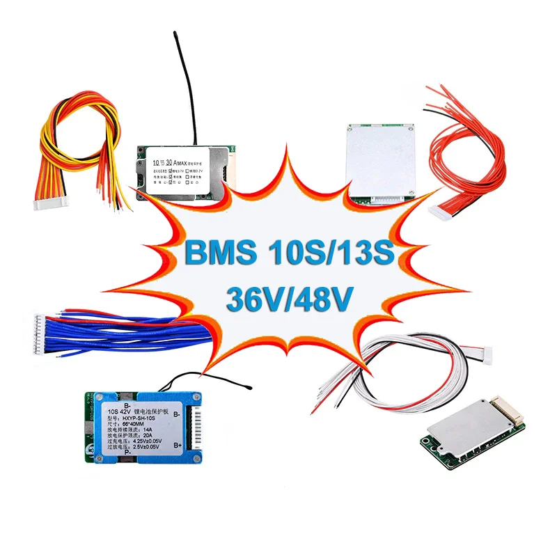Bms 10S/13S 36V/48V 15A/20A/30A/35A/40A li Ion Lithium Batterij Oplader ...
