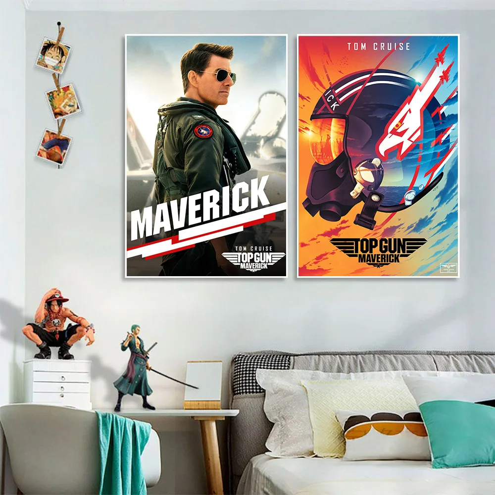Top gun maverick ck kask duvar 2022 film afiş HD baskı tuval Poster ...