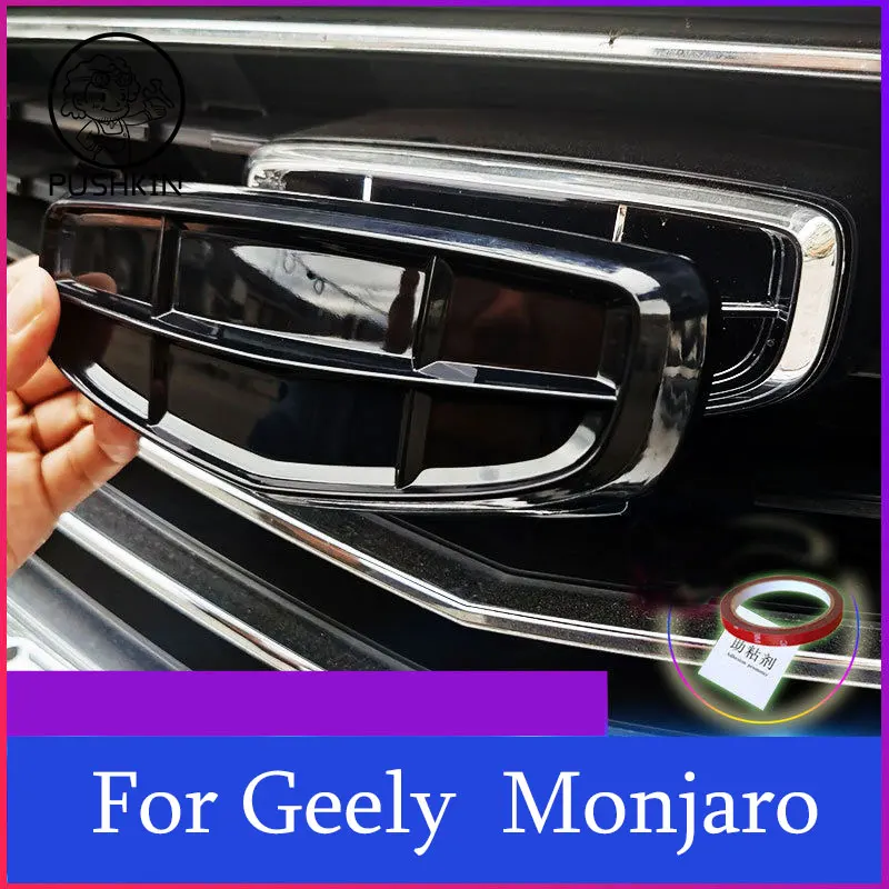 For-Geely-Monjaro-Kx11-2022-2023-ABS-Logo-Sticker-Black-Badge-Emblem ...