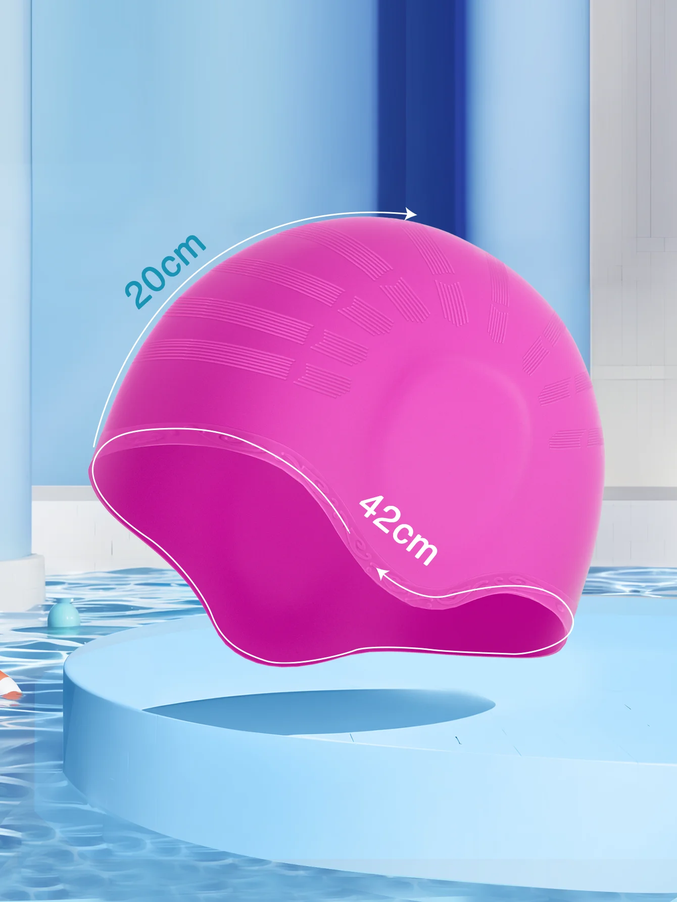 Swim-Caps-Ear-Protection-3D-Swimming-Cap-for-Women-Men-Silicone-Swim ...