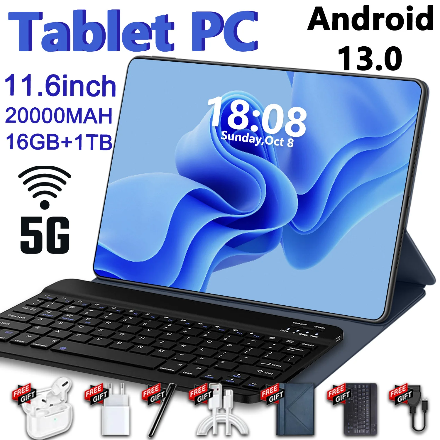 2024-5G-Brand-New-11-6-inch-Tablet-Android-13-0-20000mAh-16GB-RAM-1TB ...