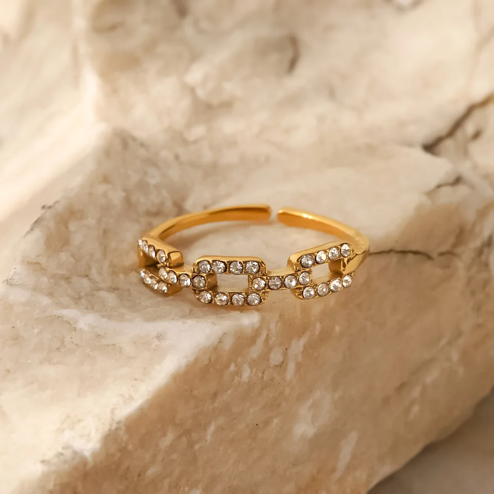 Uworld-Trendy-Square-Link-Chain-Small-Diamond-Dainty-Stacking-Rings ...