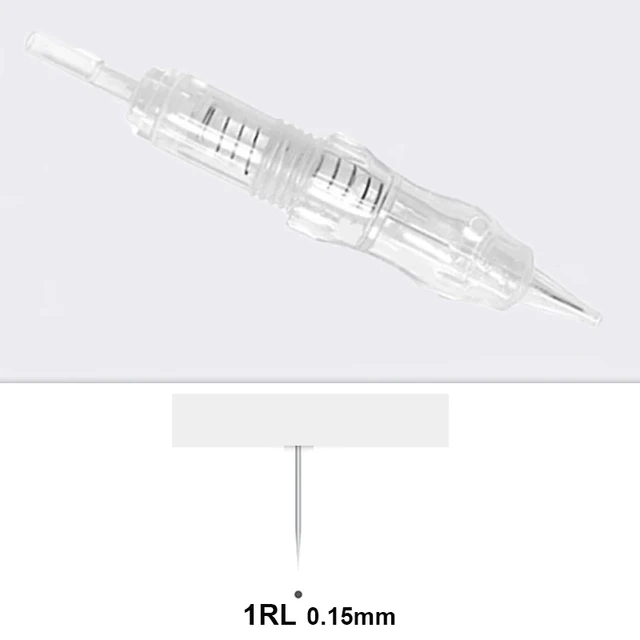 1RL 0.18MM Nano Sterilized Permanent Makeup Cartridge Needles Screw ...