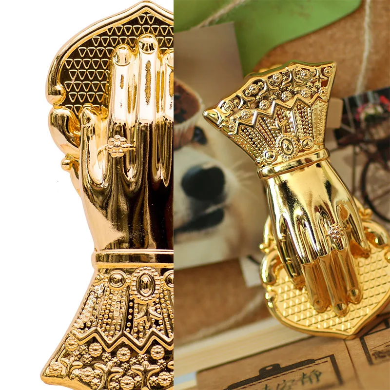 Vintage-Stationery-Brass-Lady-Hand-shaped-Alloy-Paper-Clip-Hand-Account ...