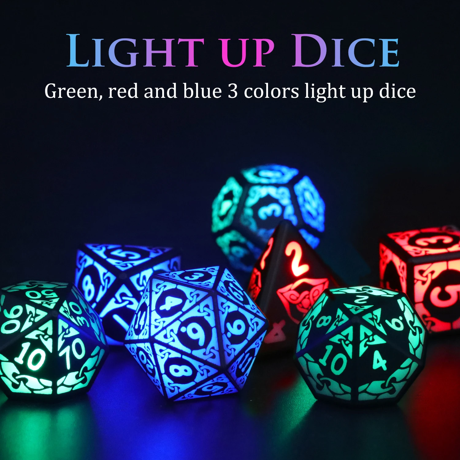 LED-Dice-Set-DND-Dice-Shake-to-Light-Up-Colorful-Dice-Dungeon-and ...