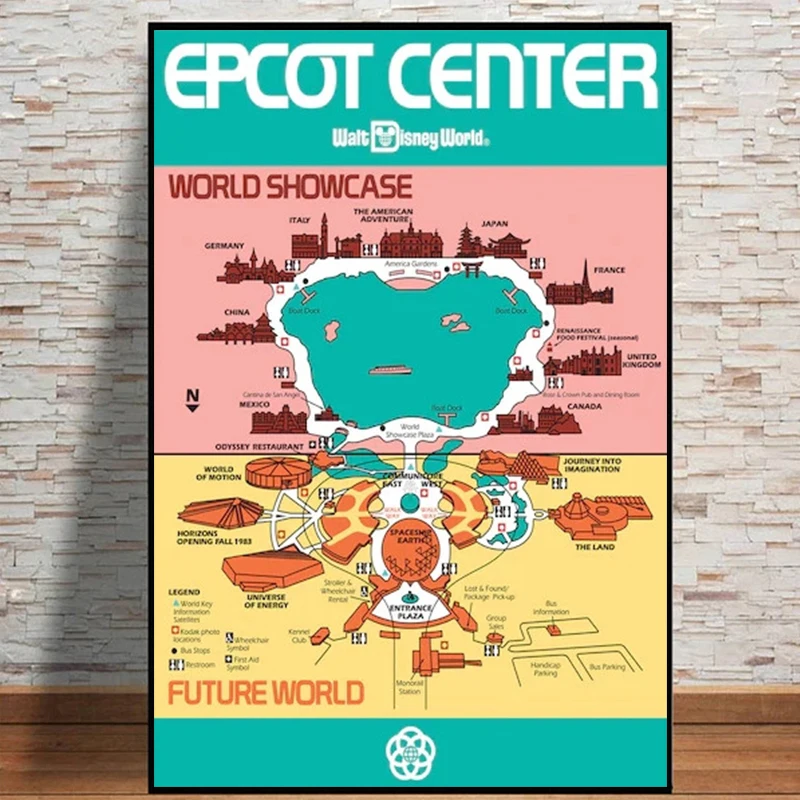 Epcot Map 1982