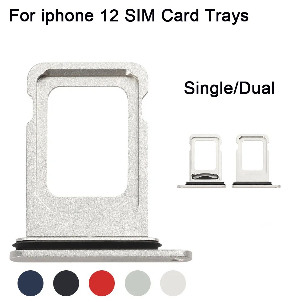 Dual & Single SIM Card Tray For iPhone 12 Sim Holder Slot Replacement Parts