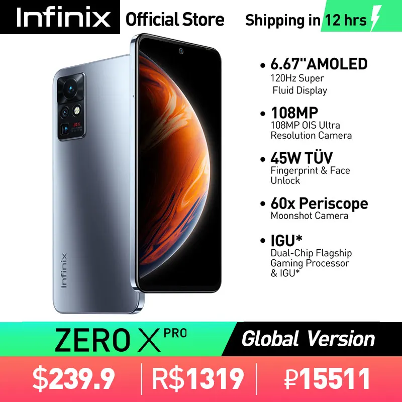 infinix ZERO X PRO 8GB/128GB Smartphone Helio G95 6.67" FHD+ AMOLED ...