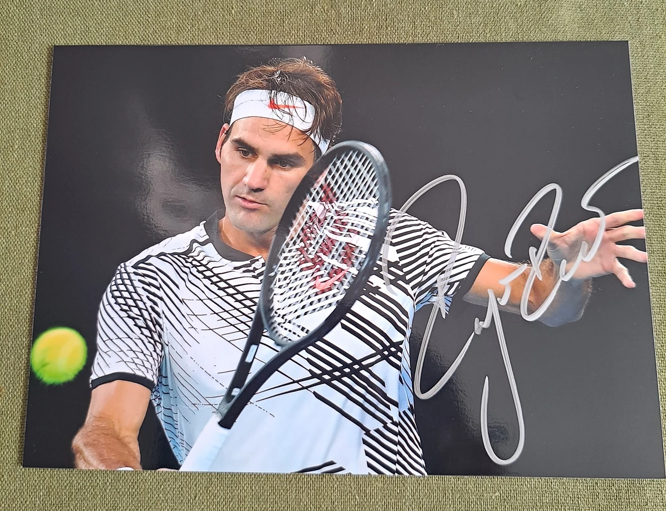Hand Signed Roger Federer Autographed Original Photo 5*7 Autographs In ...