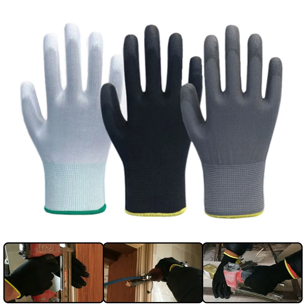 GANT DE CHANTIER,Grey 36 pairs-S--Gants de travail de sécurité en Nylon ...