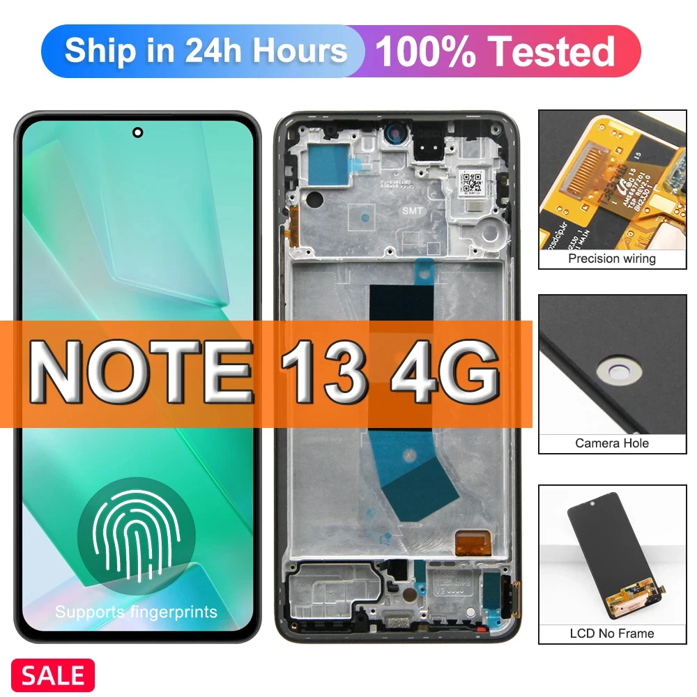 6.67" AMOLED TFT Screen for Xiaomi Redmi Note 13 4G Lcd Display ...