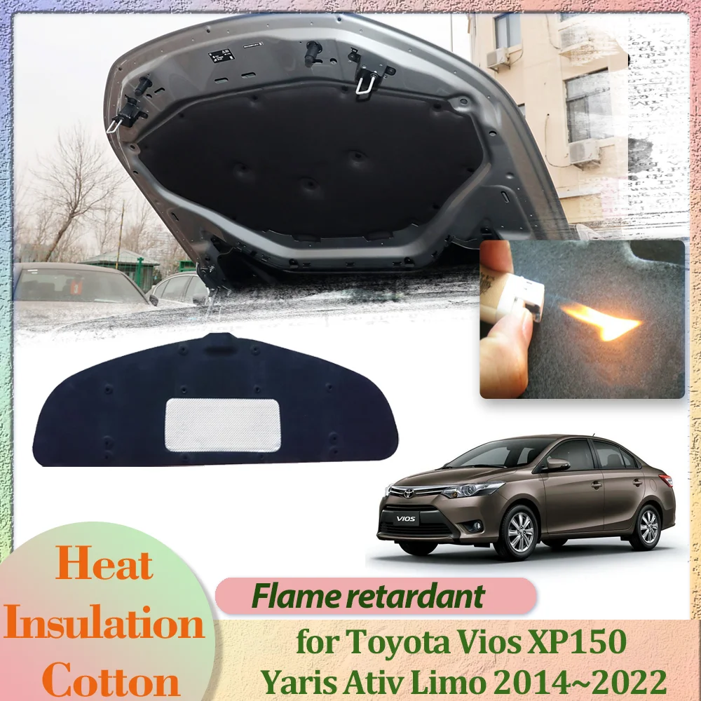 Car Hood Engine Cover for Toyota Vios XP150 Yaris Ativ Limo 2014~2022 ...