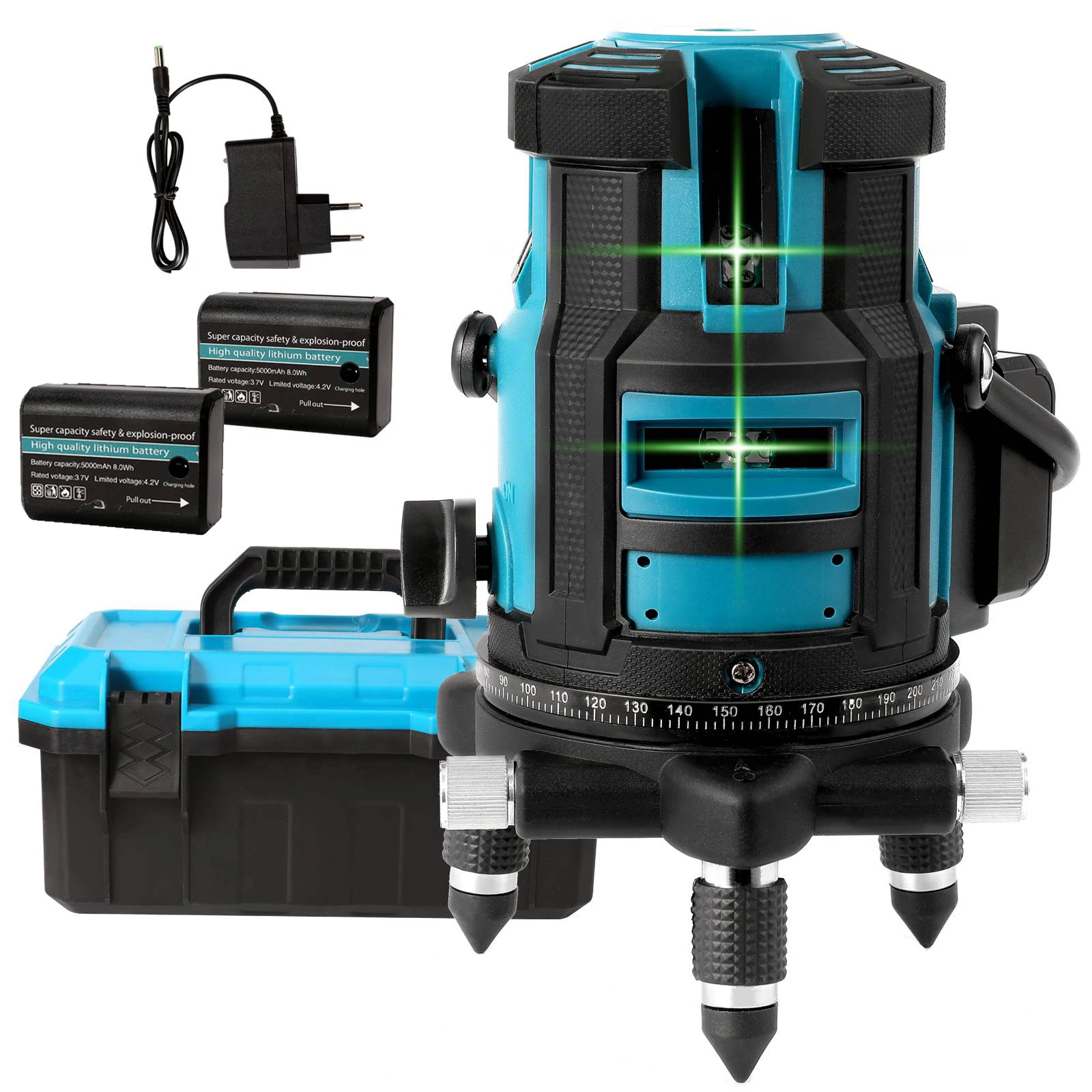 5-Lines-360-Self-Leveling-Green-Laser-level-Horizontal-and-Vertical ...