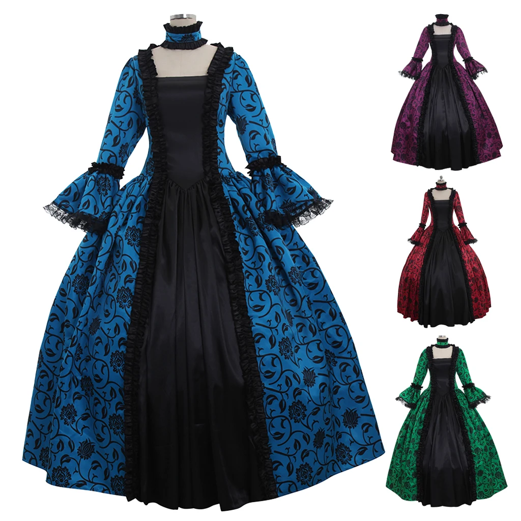 Rococo Baroque Marie Antoinette green Ball Dresses 18th Century ...