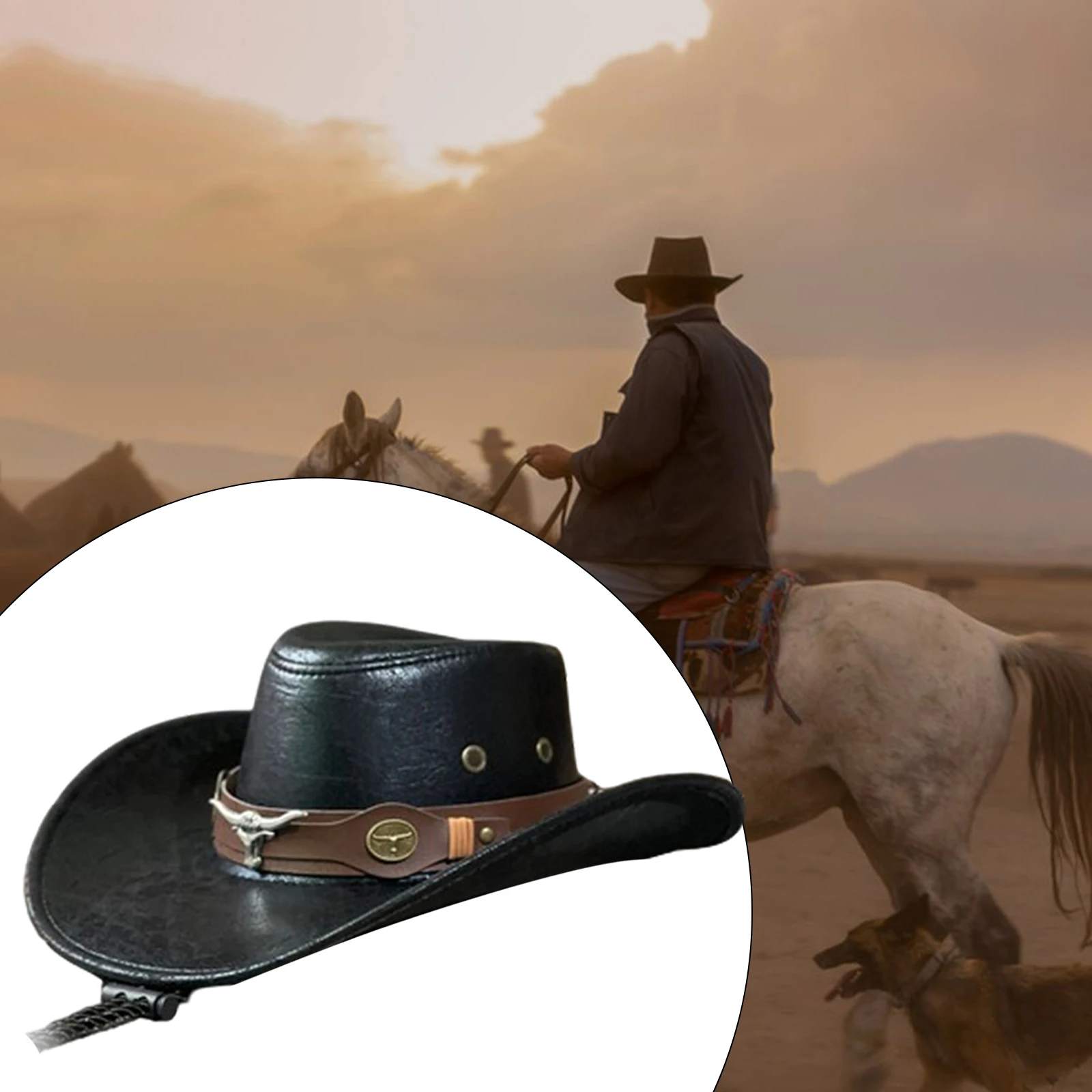 2026 Fashion Cowboy Hat UPF 50+ Sun Protection Wide Brim Fedora Hat ...