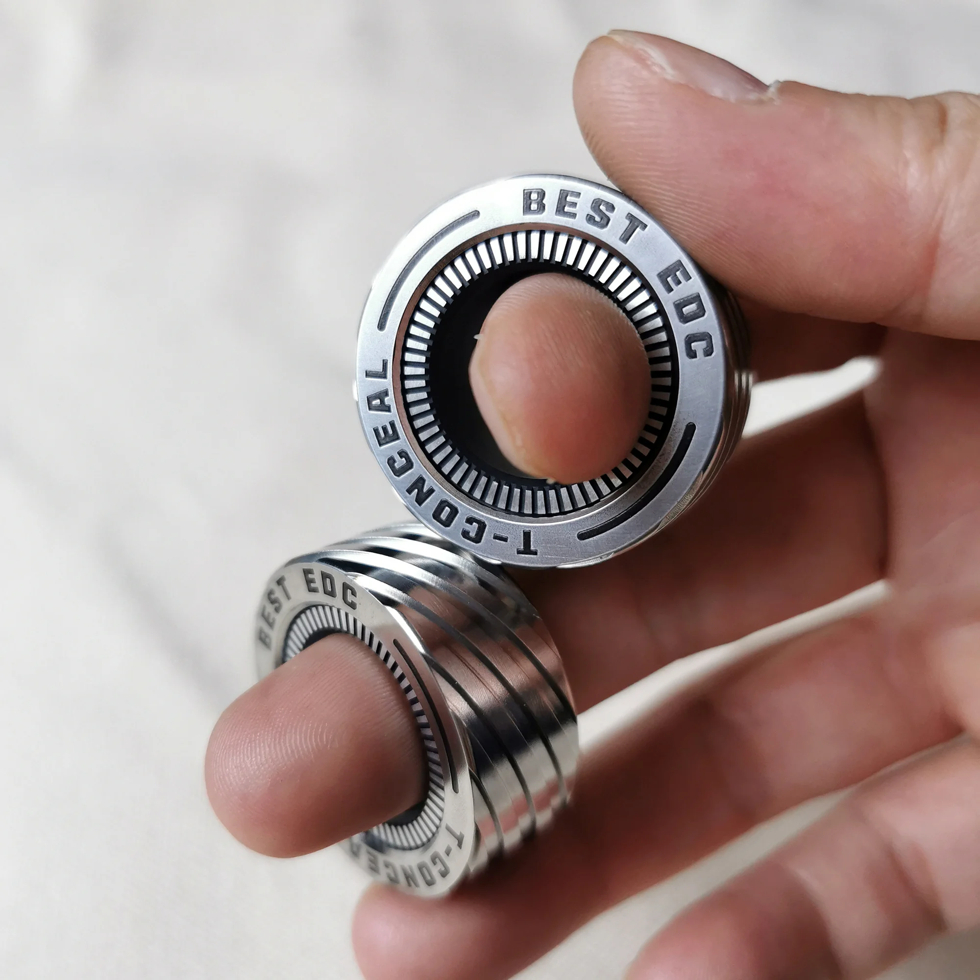 Mechanic Ring Paragraph EDC Fidget Spinner Stainless Steel Fingertip ...