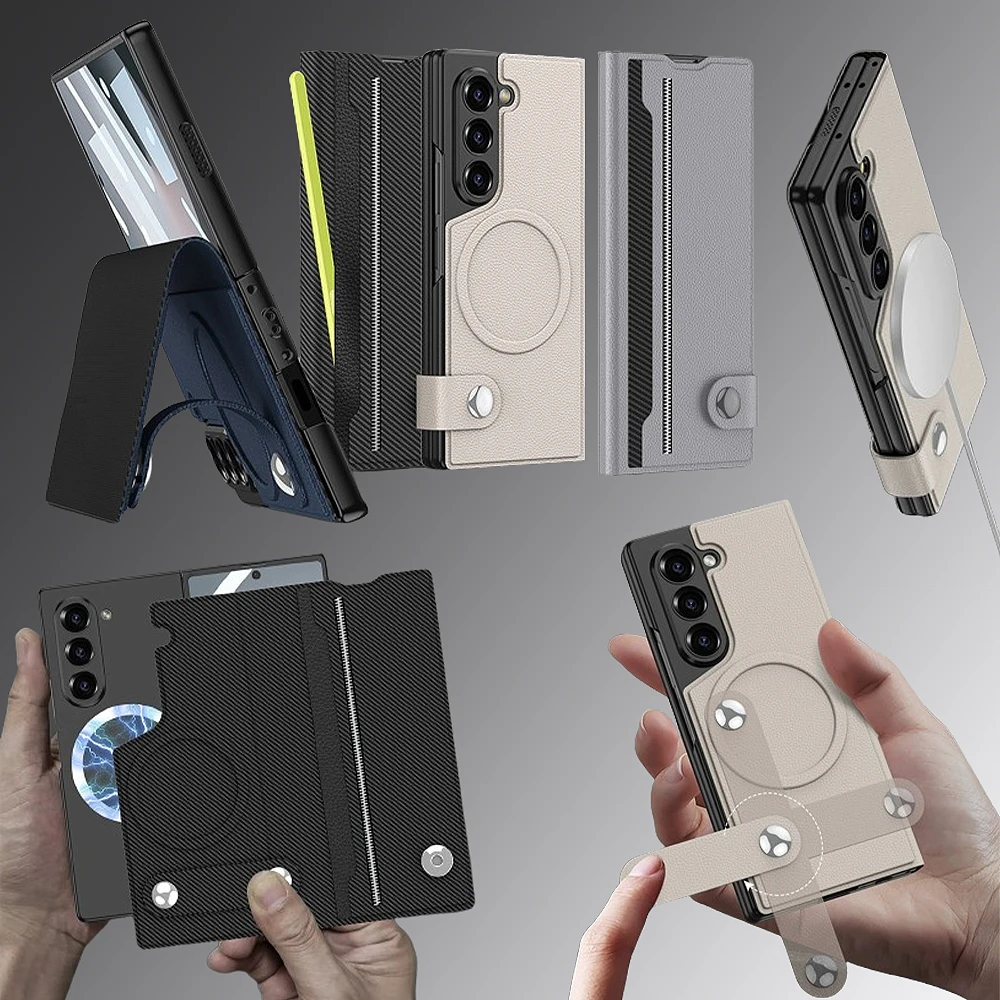 GALAXY-Z-Fold-6-Magnetic-double-protective-leather-cover-MAGSAFE ...