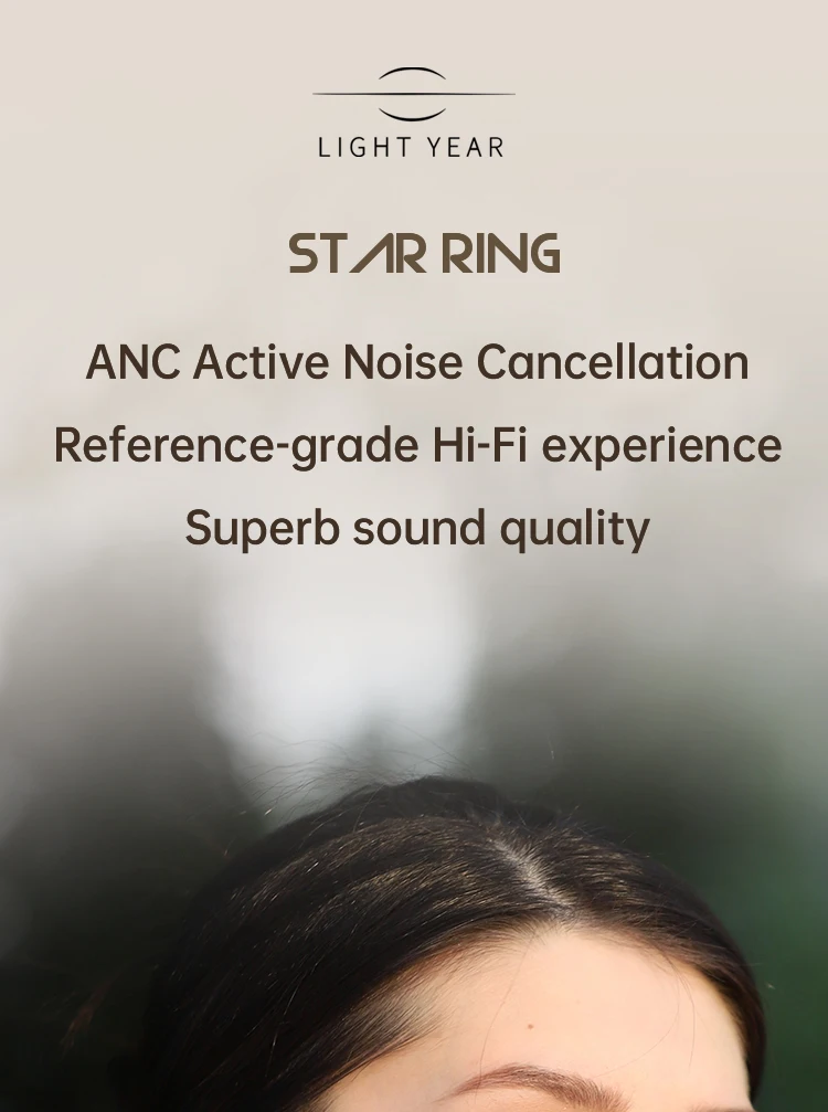 ROSESELSA STAR RING ANC TWS Earbuds High Fidelity Headphones Gaming ...