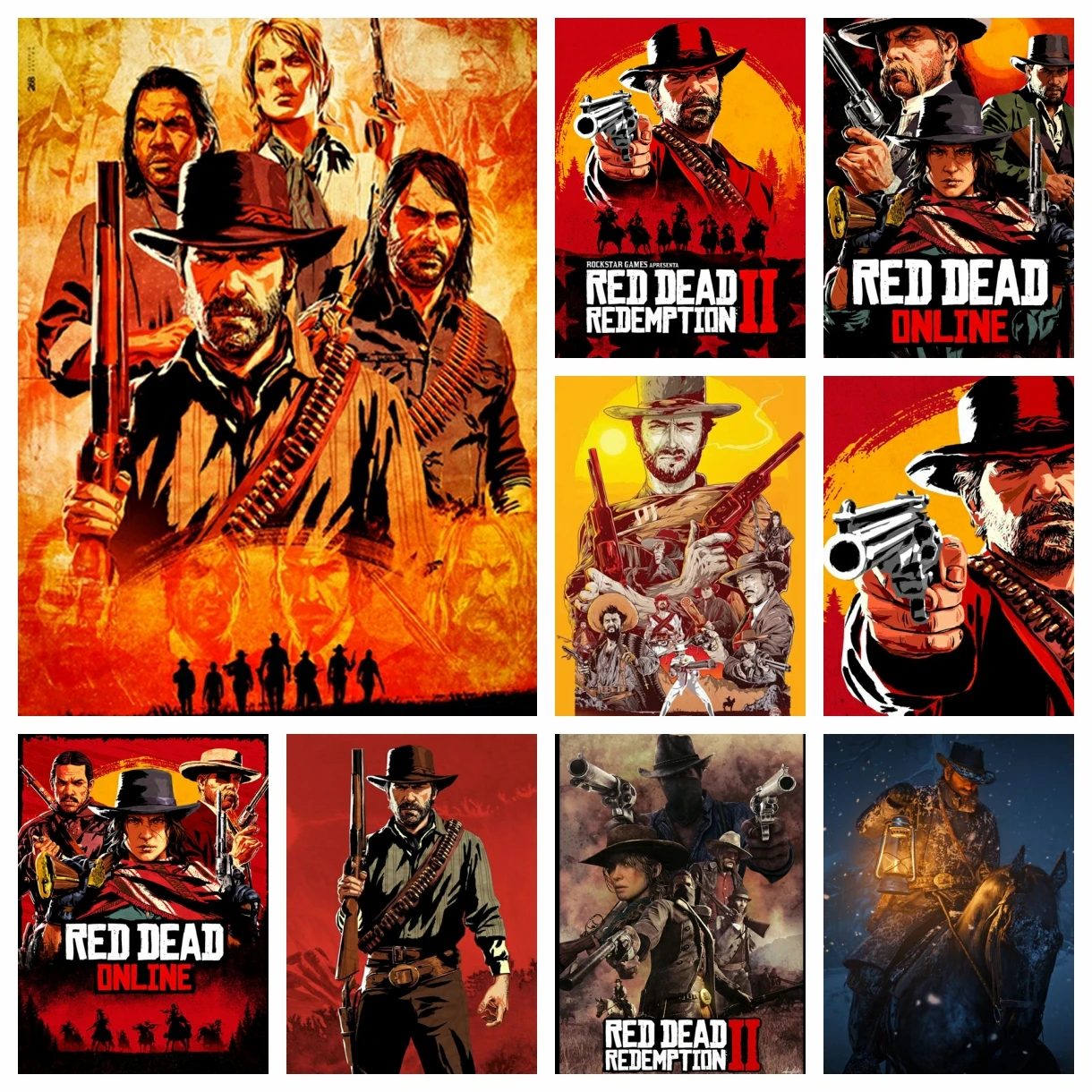 Red Dead Redemption 2 Kits De Pintura De Arte Diamante Clássico Jogo De ...