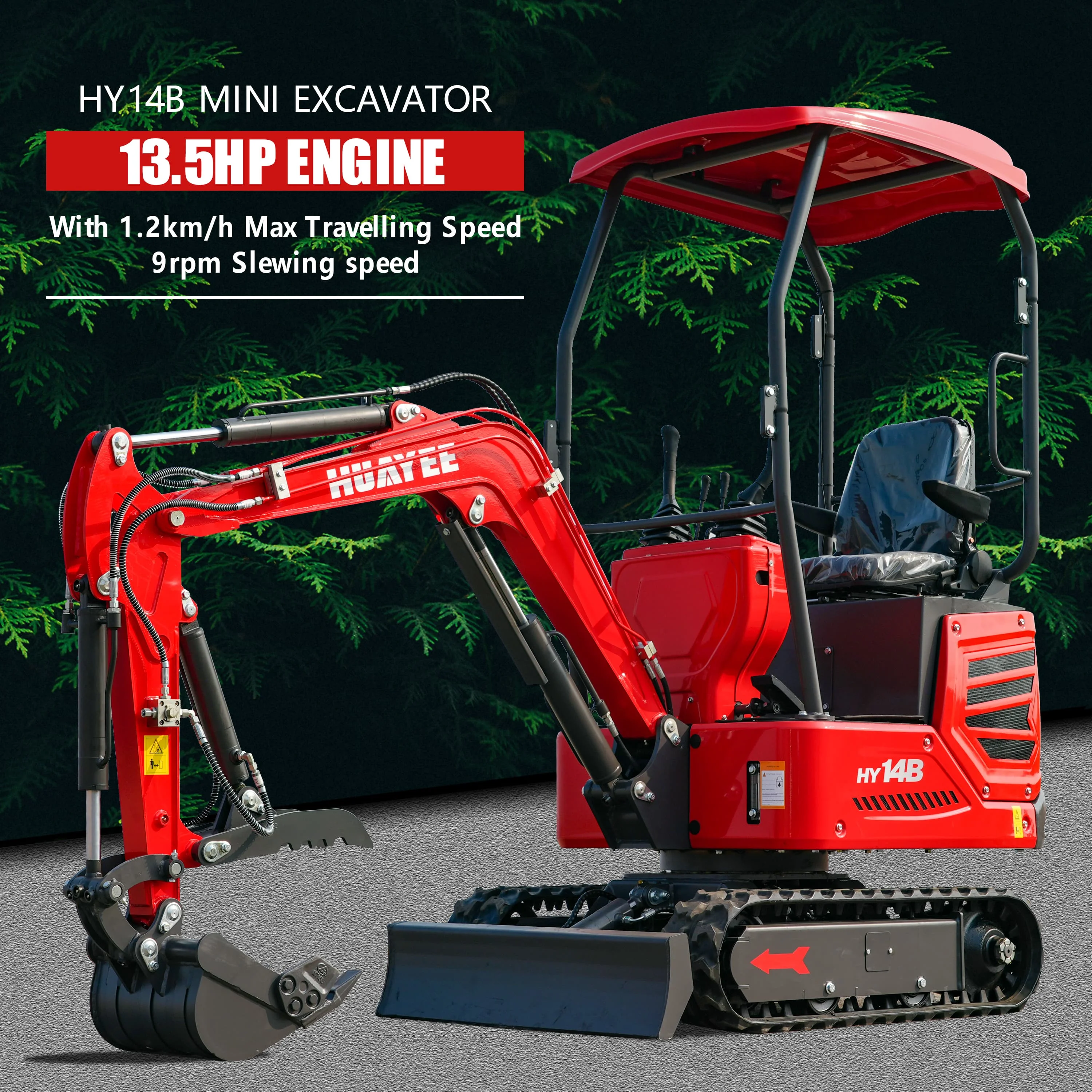 One-Year Warranty; Ships from U.S. Local Warehouse — Mini Excavator ...