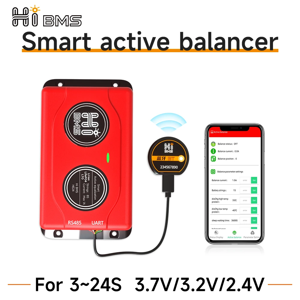 hibms-1A-Active-Balancer-Lifepo4-16S-Battery-Equalizer-Balanceador-De ...