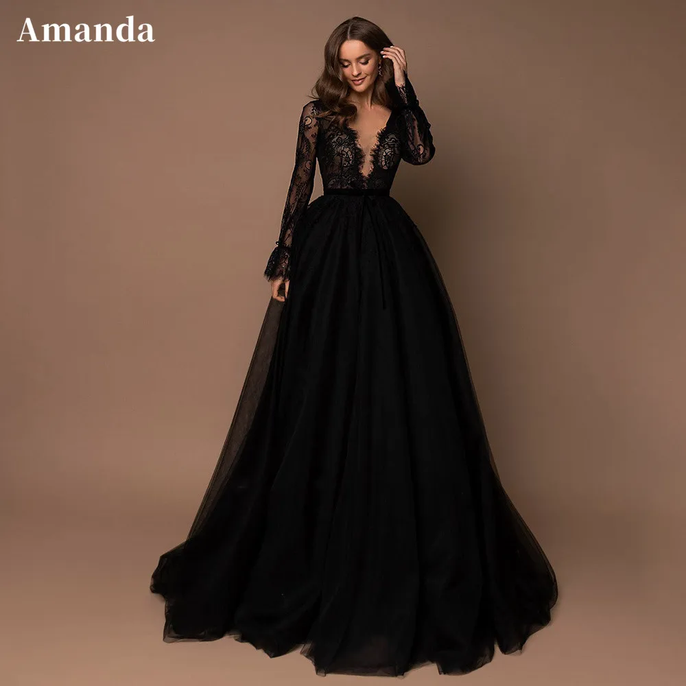 Black Ball Gowns Sleeves | Ball Gown Black Evening Dress | Black Ball ...