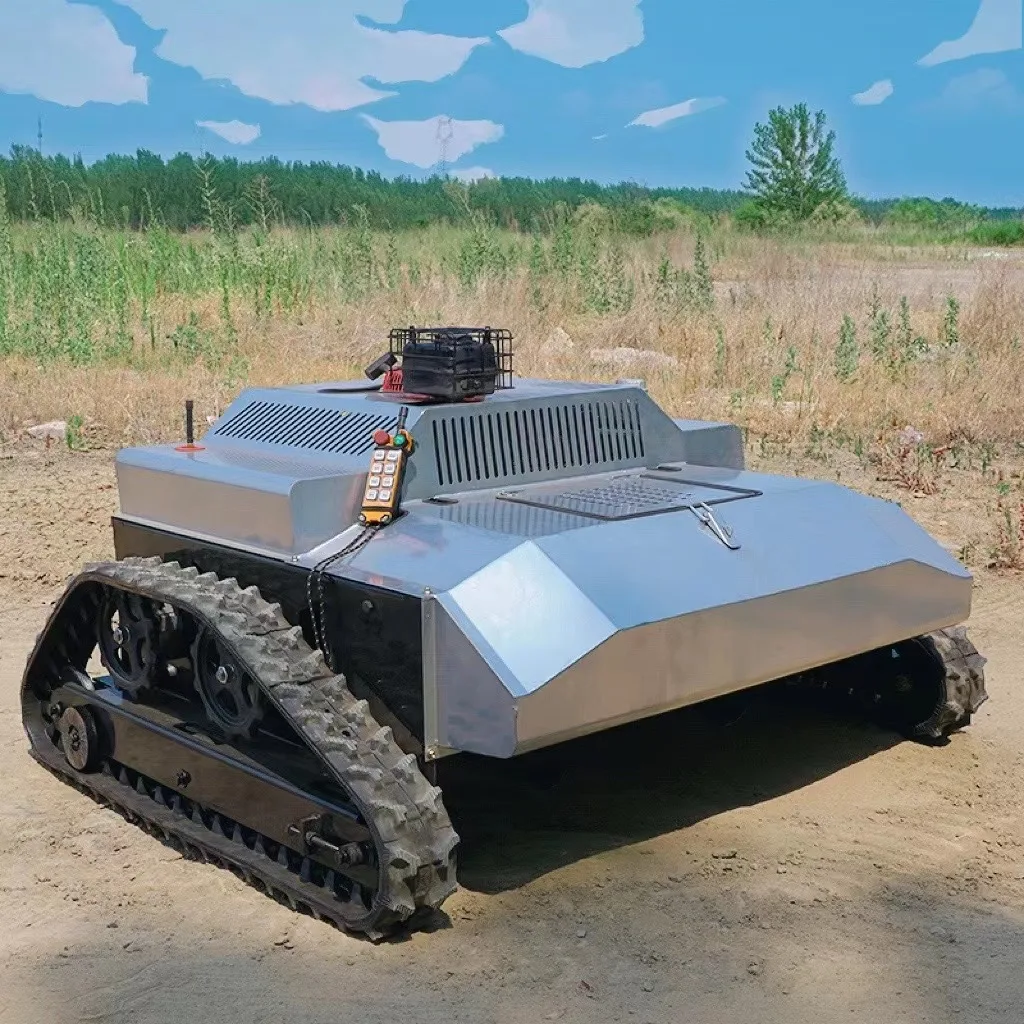 Intelligent-remote-control-lawn-mowing-robot-embankment-orchard-hills ...
