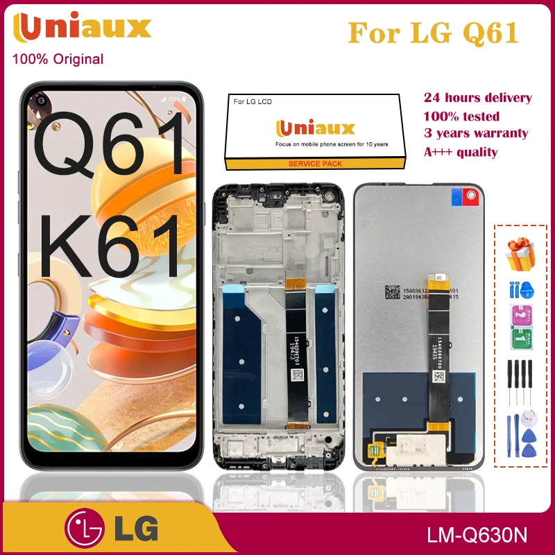 6.53" Original LCD For LG Q61 K61 LCD Touch Screen Replacement Original ...