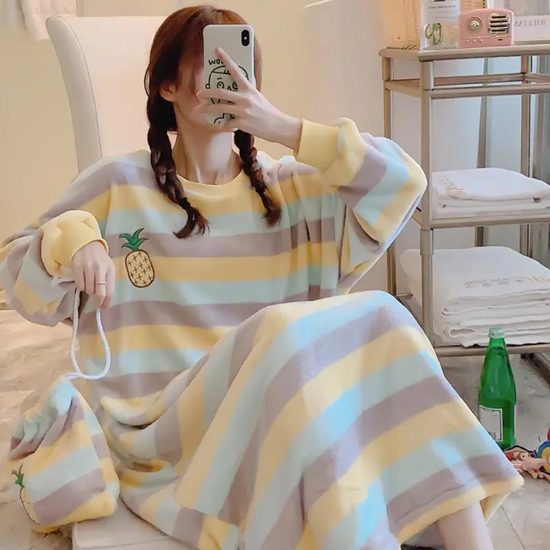 Winter-Poly-Fam-Sleeping-Sleeping-Pajamas-Sleeping-One-piece-Homewear ...