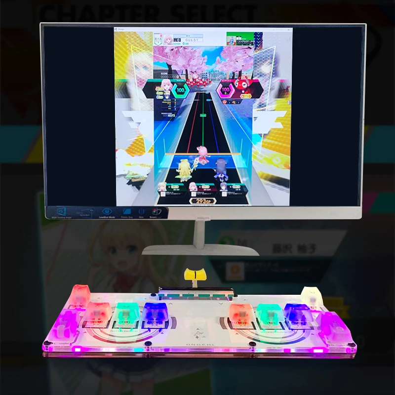 MiniGeki-Console-Arcade-Joystick-For-ongeki-PC-Version-Music-Dynamic-Game-Controller-Classic ...