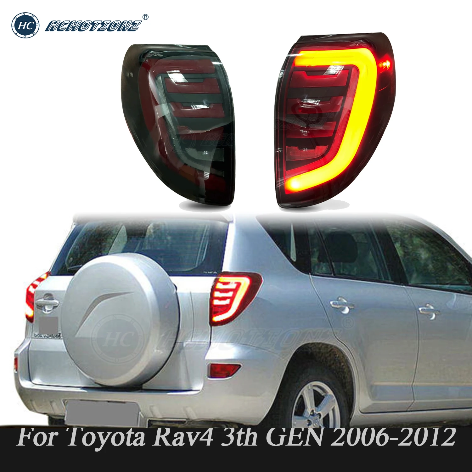 HCMOTIONZ-Car-Tail-Lights-For-Toyota-Rav4-2006-2012-3th-GEN-Rear-Lamps ...