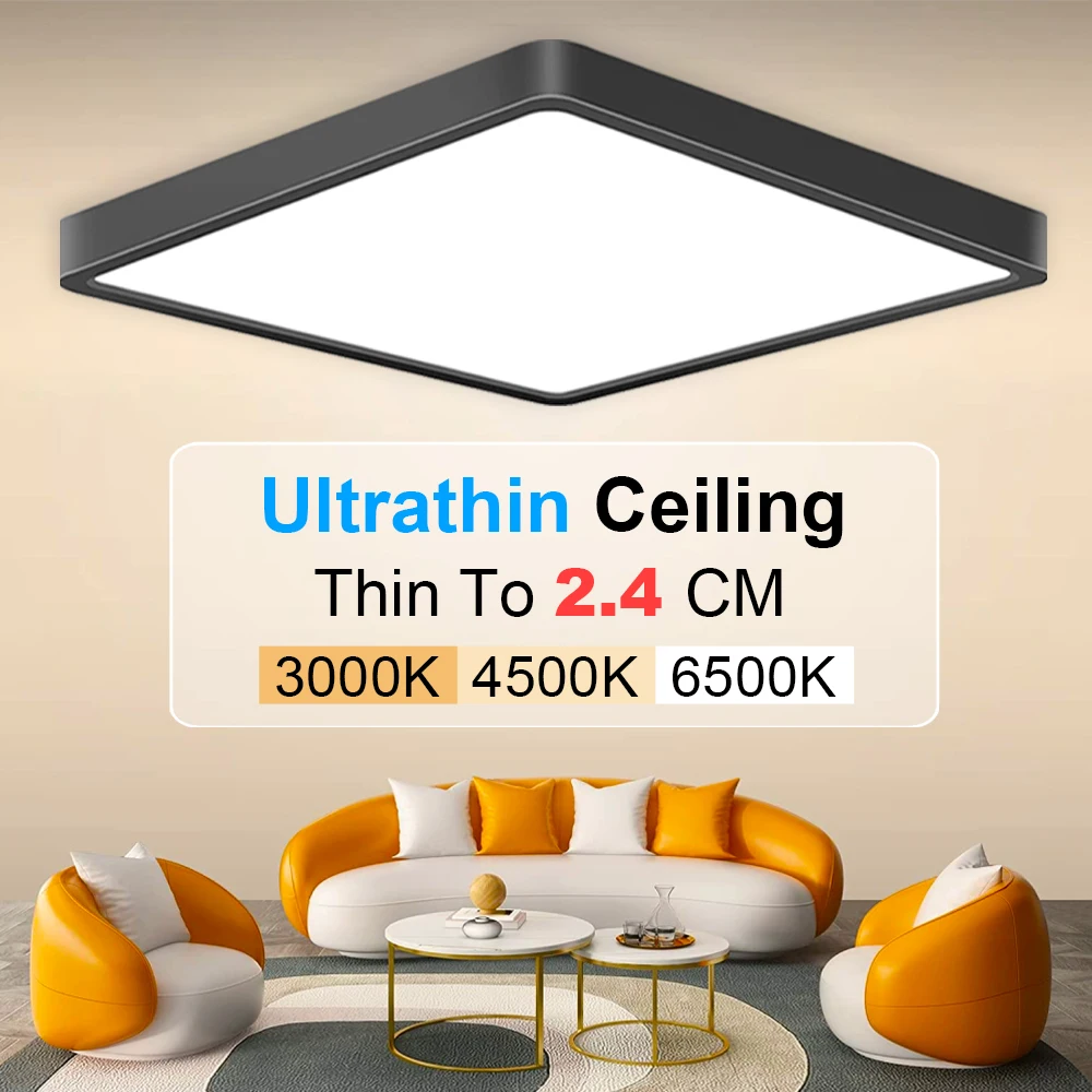 Square-LED-Ceiling-Lamp-0-9inch-Ultrathin-Ceiling-Light-20inch-Large ...