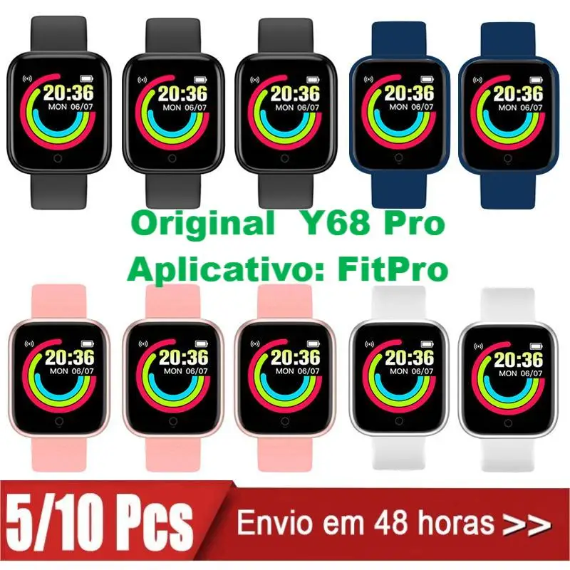 05-10-Pcs-Wholesale-Original-Y68-Pro-Smart-Watch-Men-Sports-Fitness ...