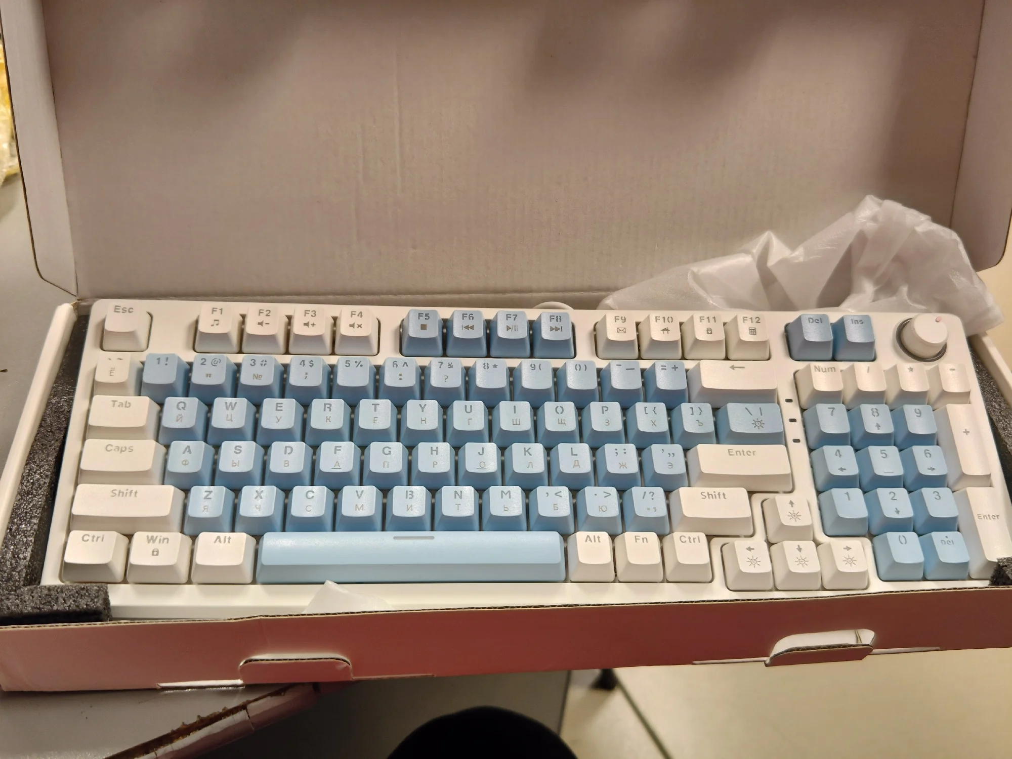 Проводная игровая механическая клавиатура ZA981, русская/английская ...