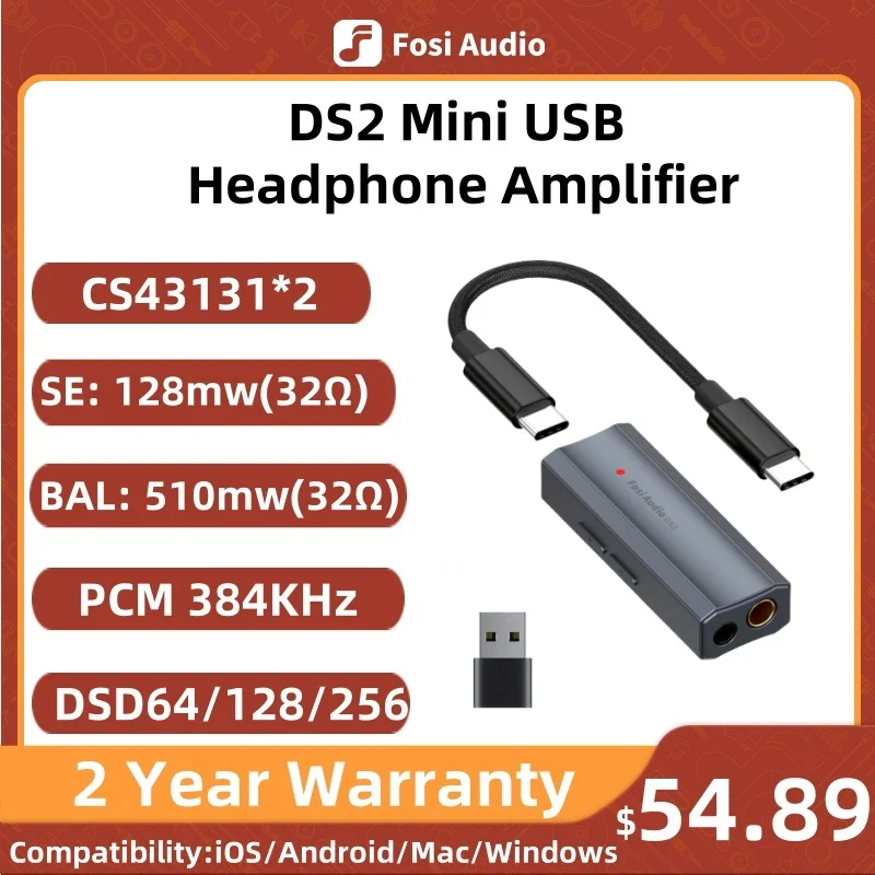 Fosi-Audio-DS2-2024-New-Mini-Audio-USB-DAC-Headphone-Amplifier-DSD-DAC ...