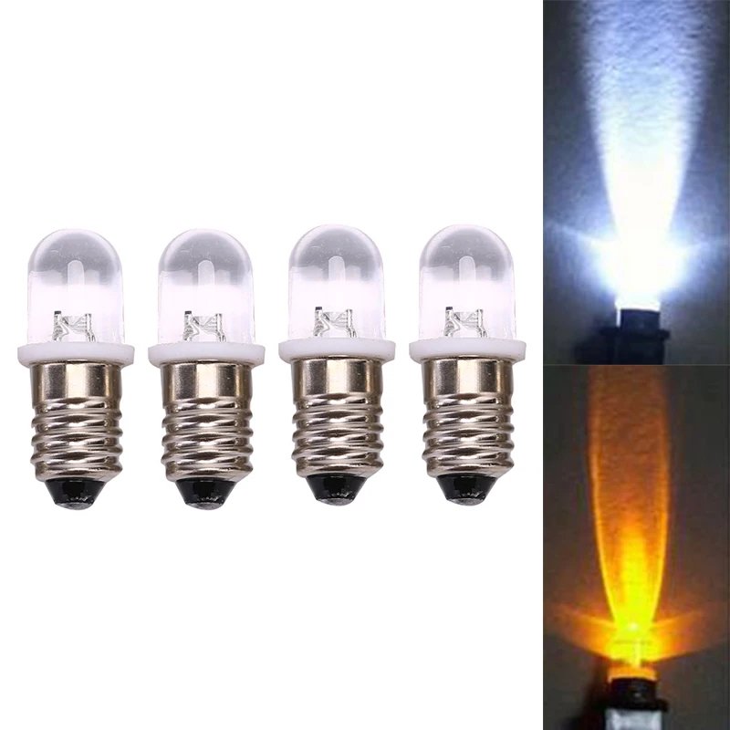 5pcs-E10-LED-Bulb-E10-DC-3V-4-5V-Instrument-Bulb-E10-Indicator-Bulb-Old ...